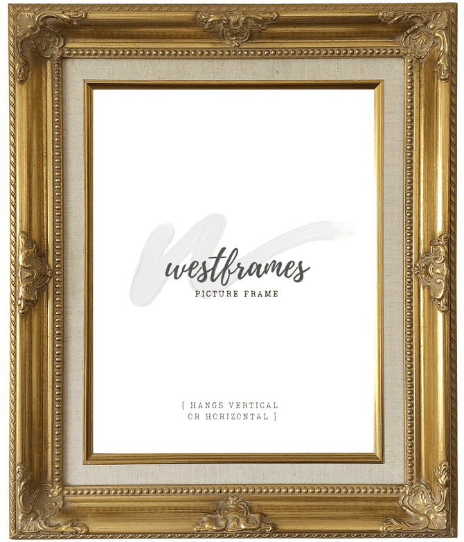 Louis French Baroque Rococo Ornate Wood Picture Frame Antique Gold Leaf ...