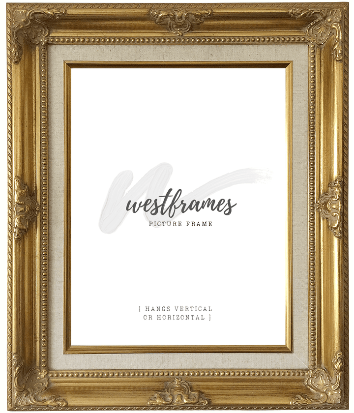Louis French Baroque Rococo Ornate Wood Picture Frame Antique Gold Leaf ...